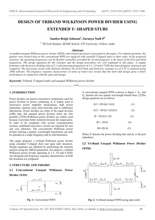 Design of triband wilkinson power divider using | PDF | Home Appliances | Home & Garden