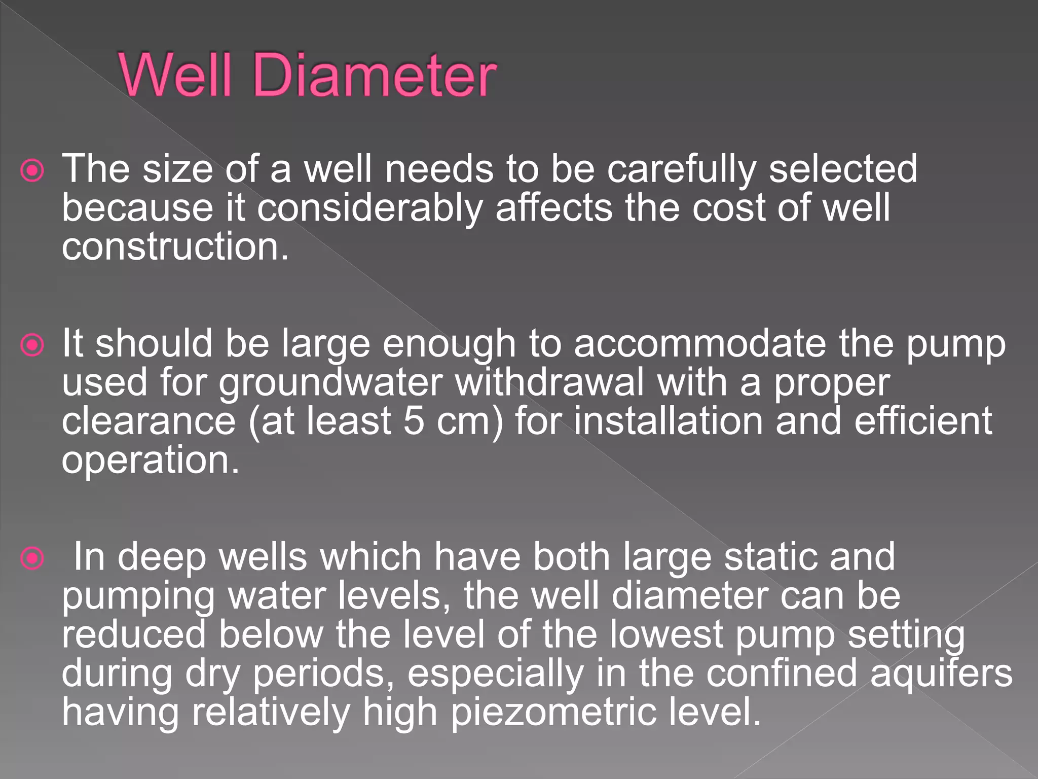 Design of tubewell | PPTX