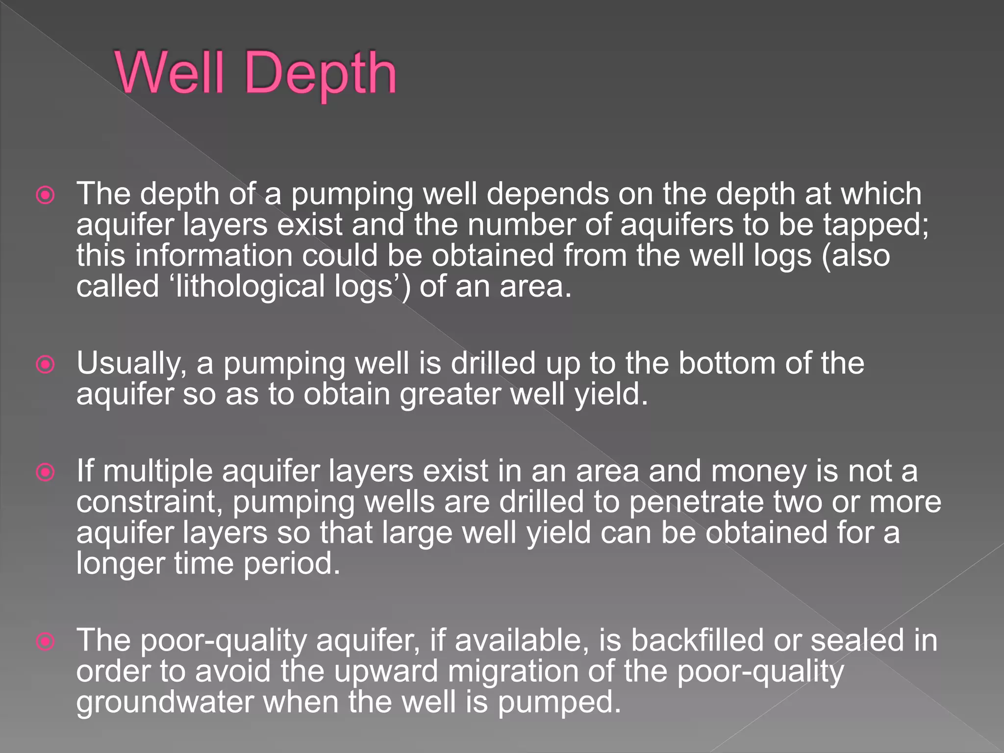 Design of tubewell | PPTX
