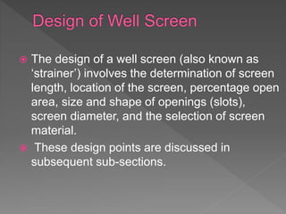 Design of tubewell | PPTX