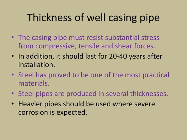 Design of Tube Well.ppt | Geology | Science