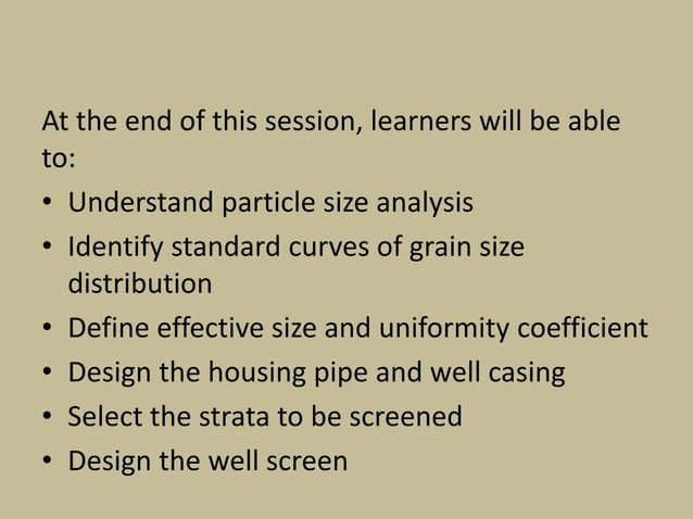 Design of Tube Well.ppt | Geology | Science