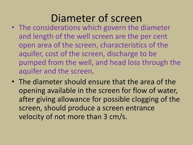 Design of Tube Well.ppt | Geology | Science
