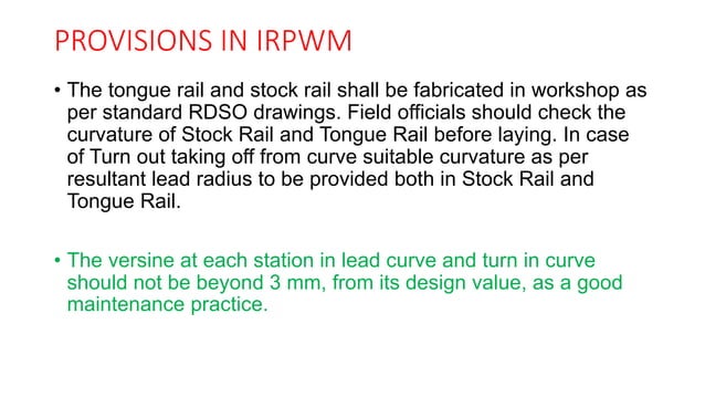 design of turn out THEORY.pptx | Rail Travel | Travel Type