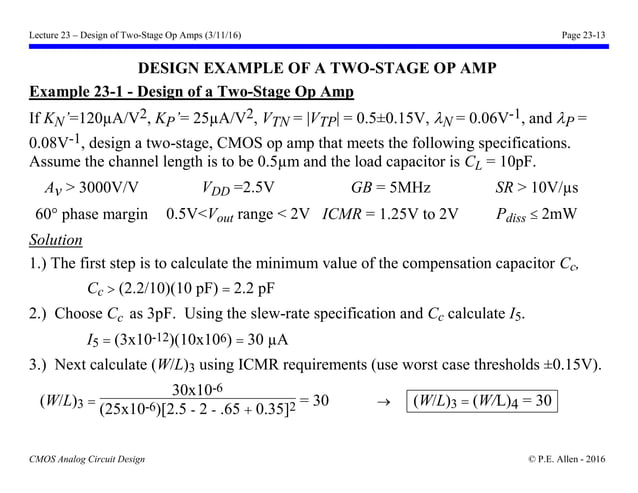 DESIGN OF TWO-STAGE OP AMPS.pdf | Business Accounting & Finance | Business