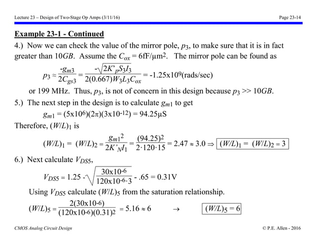 DESIGN OF TWO-STAGE OP AMPS.pdf | Business Accounting & Finance | Business
