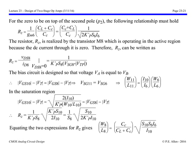 DESIGN OF TWO-STAGE OP AMPS.pdf | Business Accounting & Finance | Business