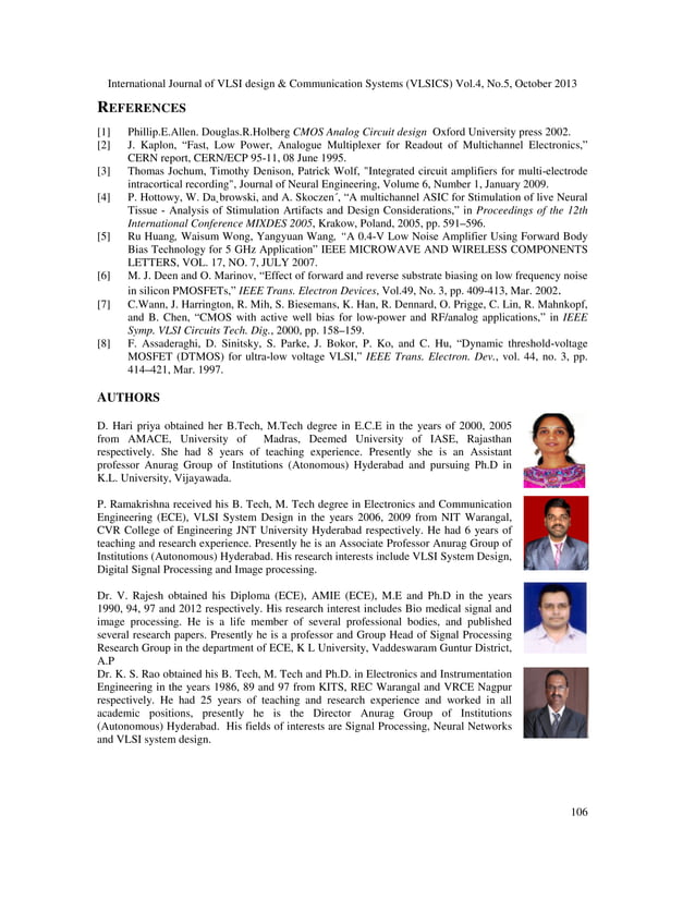 Design of ultra low power 8 channel analog multiplexer using dynamic threshold for biosignals | PDF