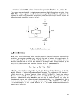 Design of ultra low power 8 channel analog multiplexer using dynamic threshold for biosignals | PDF