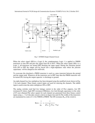 Design of ultra low power 8 channel analog multiplexer using dynamic threshold for biosignals | PDF