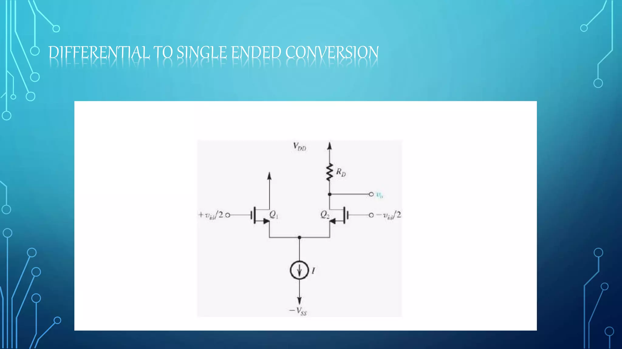 simulated study of differential amplifier using nano scale mosfets | PPT