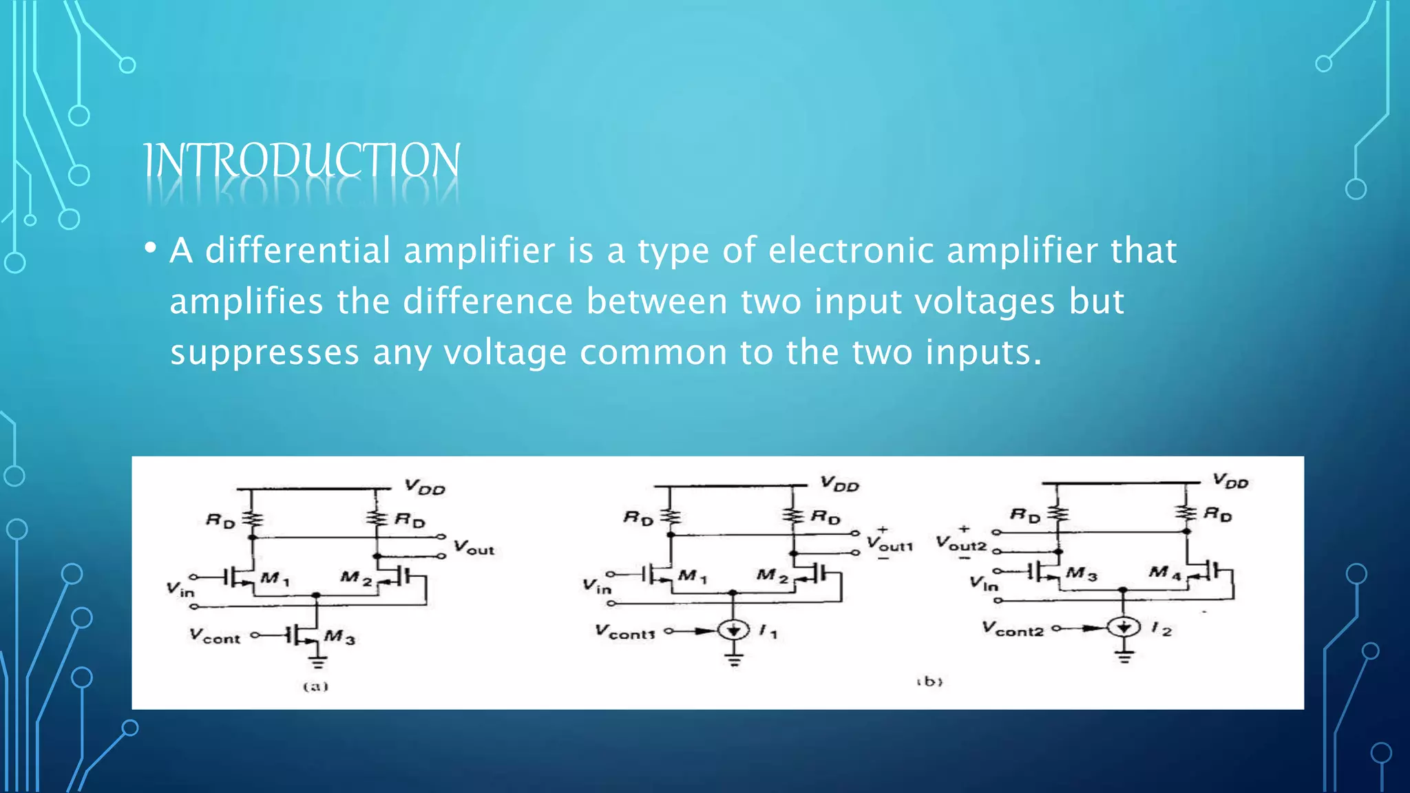 simulated study of differential amplifier using nano scale mosfets | PPT