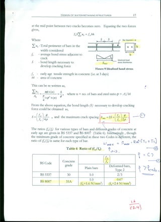 Design of water retaining structures based on 8007 | PDF