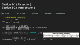 design of water section concrete structures | PPTX