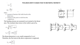 Design of Welded Joints for mechaical branch | PPT