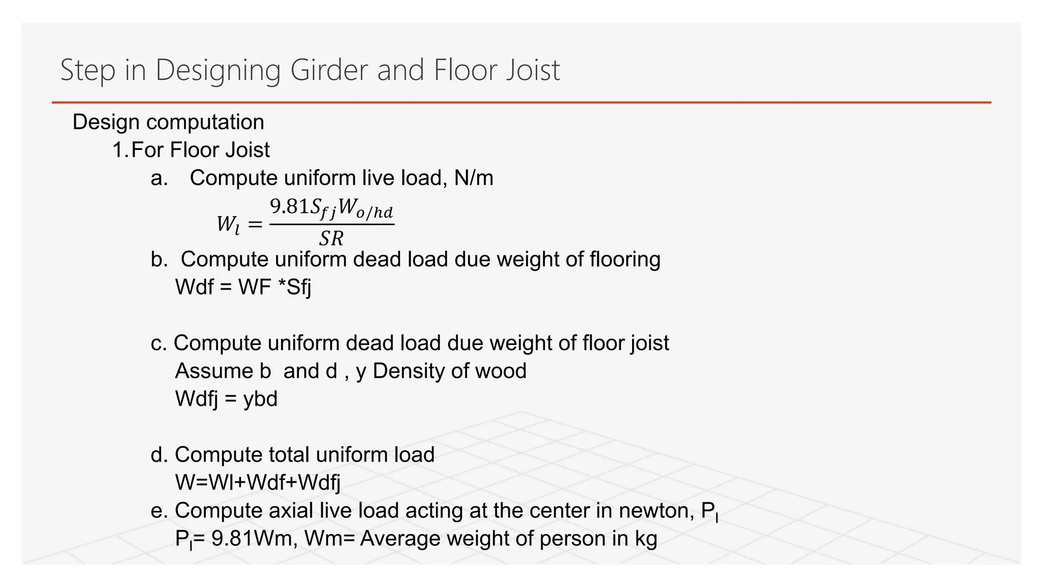 Design of Wooden Floor Joist and Girder.pptx