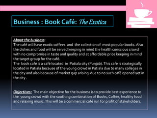 Design of work organisation example book cafe | PPTX