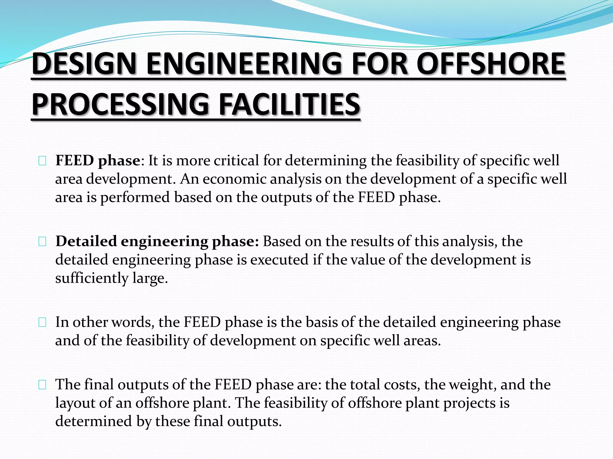 Design & operation of topsides gas field | PPTX