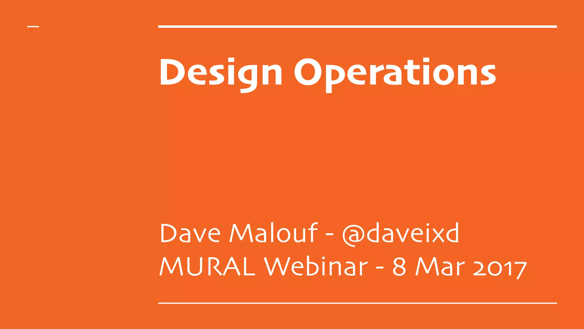 Design Operations mural - 8 mar 2017 | PPT
