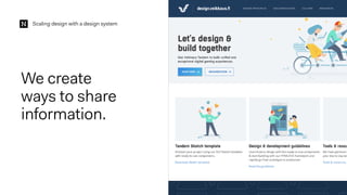 Scaling design with a design system | PPT