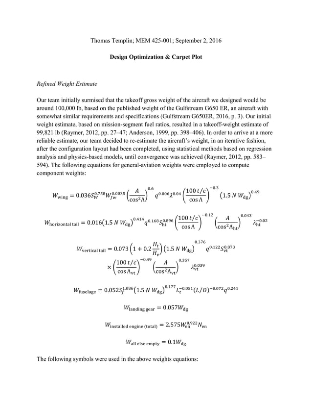 Design Optimization and Carpet Plot | PDF | Aviation Industry | Industries
