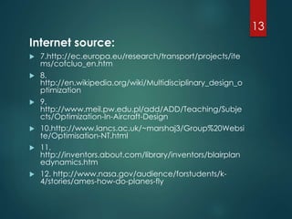 Design optimization of airplanes | PPTX