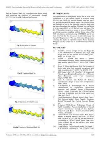Design optimization of an axial flow compressor for industrial gas ...
