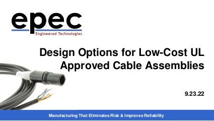 Design Options for Low-Cost UL Approved Wire Harnesses | PPT