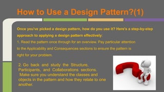 Design pattern and their application | PPT