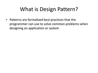 Design patterns and MV | PPT
