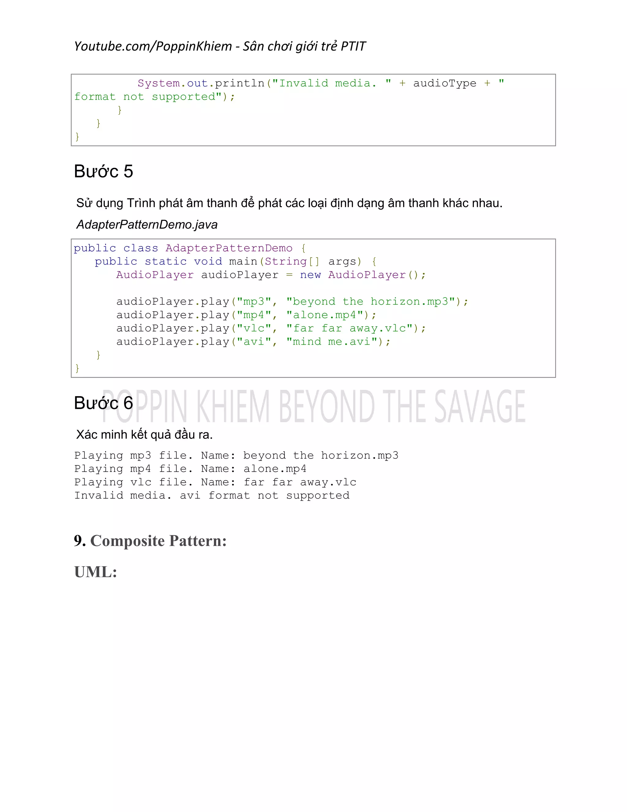 15 Design pattern - Kiến trúc và thiết kế phần mềm PTIT | PDF