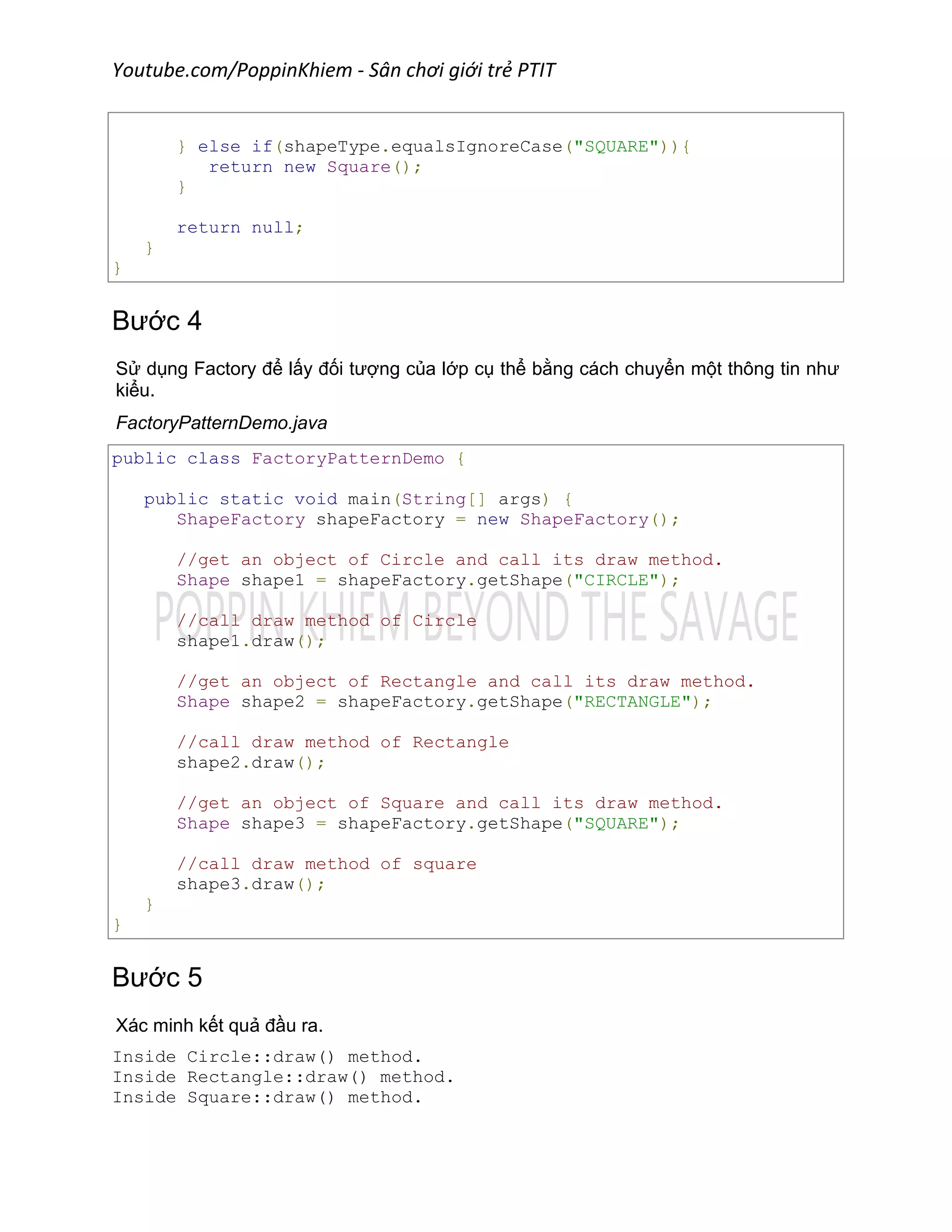 15 Design pattern - Kiến trúc và thiết kế phần mềm PTIT | PDF