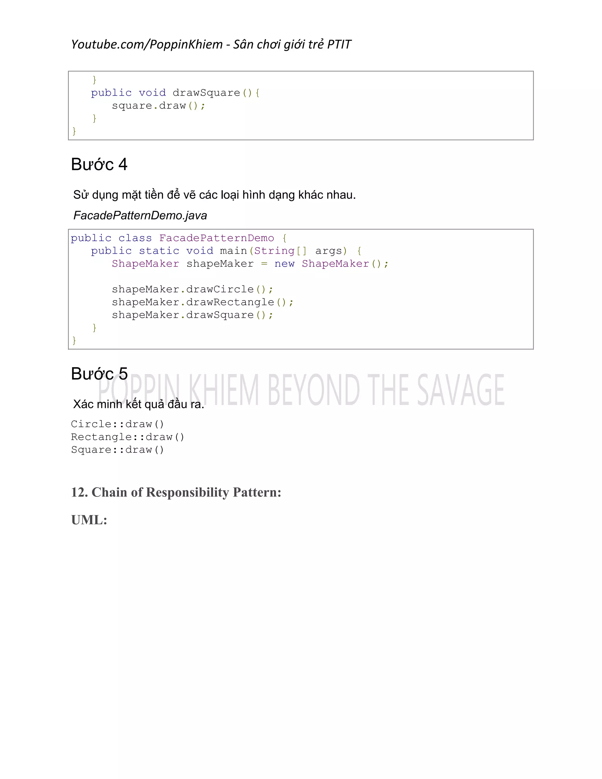 15 Design pattern - Kiến trúc và thiết kế phần mềm PTIT | PDF