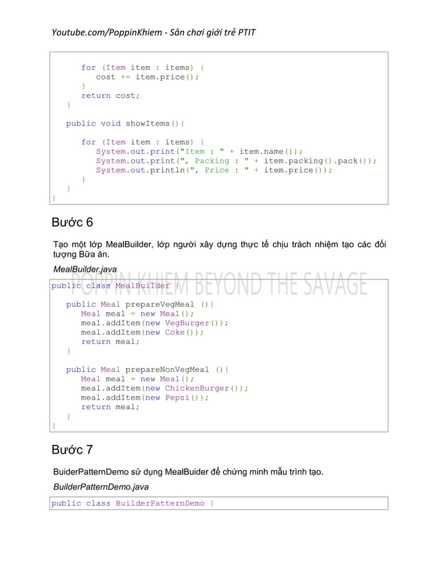 15 Design pattern - Kiến trúc và thiết kế phần mềm PTIT | PDF