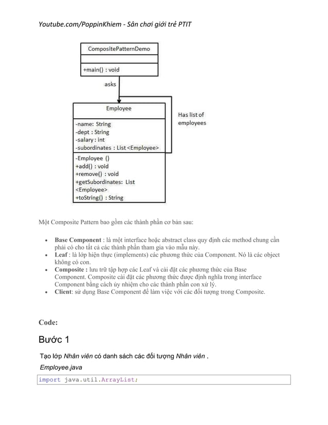 15 Design pattern - Kiến trúc và thiết kế phần mềm PTIT | PDF