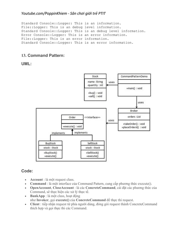 15 Design pattern - Kiến trúc và thiết kế phần mềm PTIT | PDF