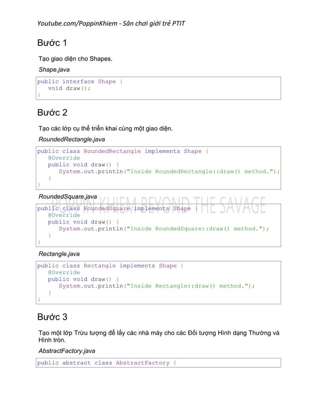 15 Design pattern - Kiến trúc và thiết kế phần mềm PTIT | PDF