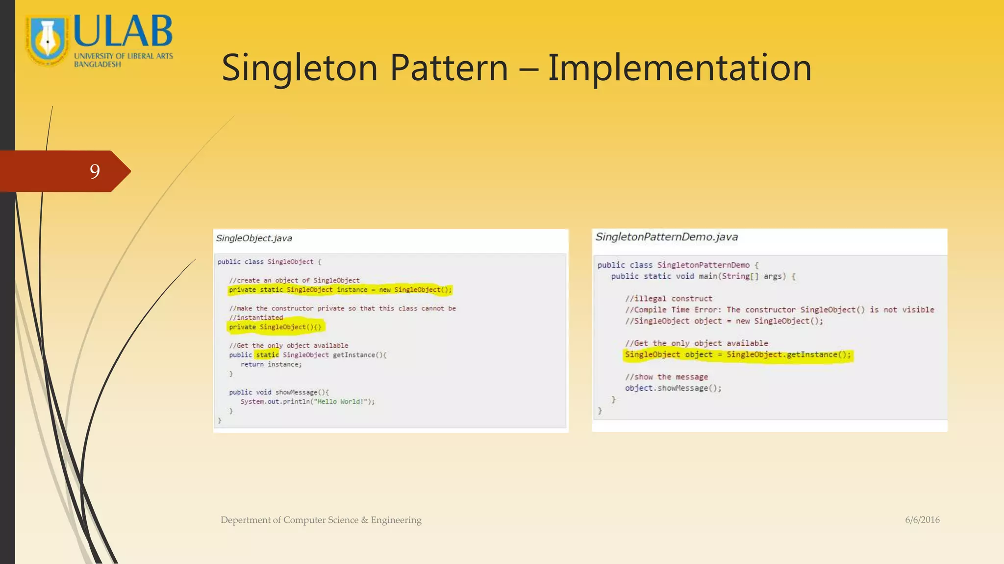 Design Pattern Software Engineering Pptx Programming Languages Computing