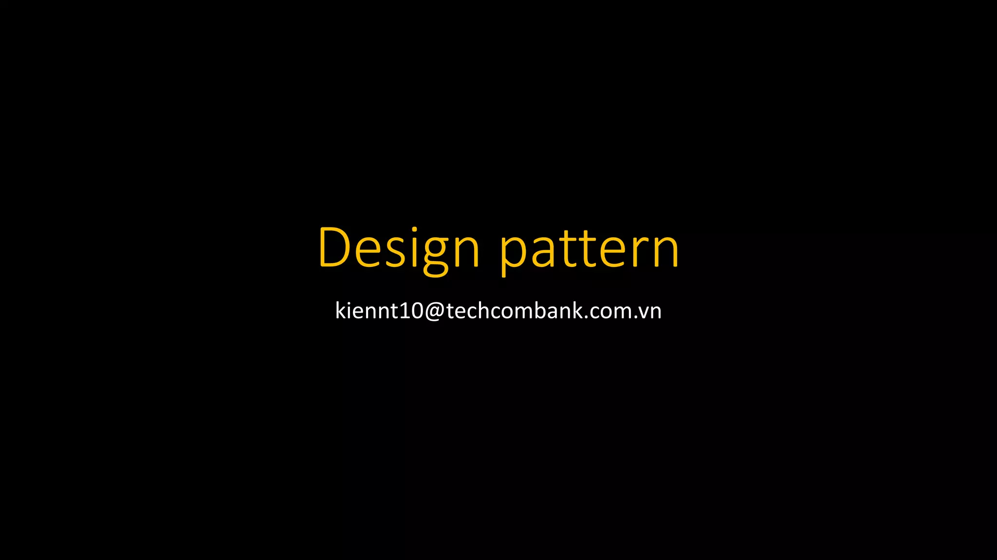 Weekly Meeting: Basic Design Pattern | PPT