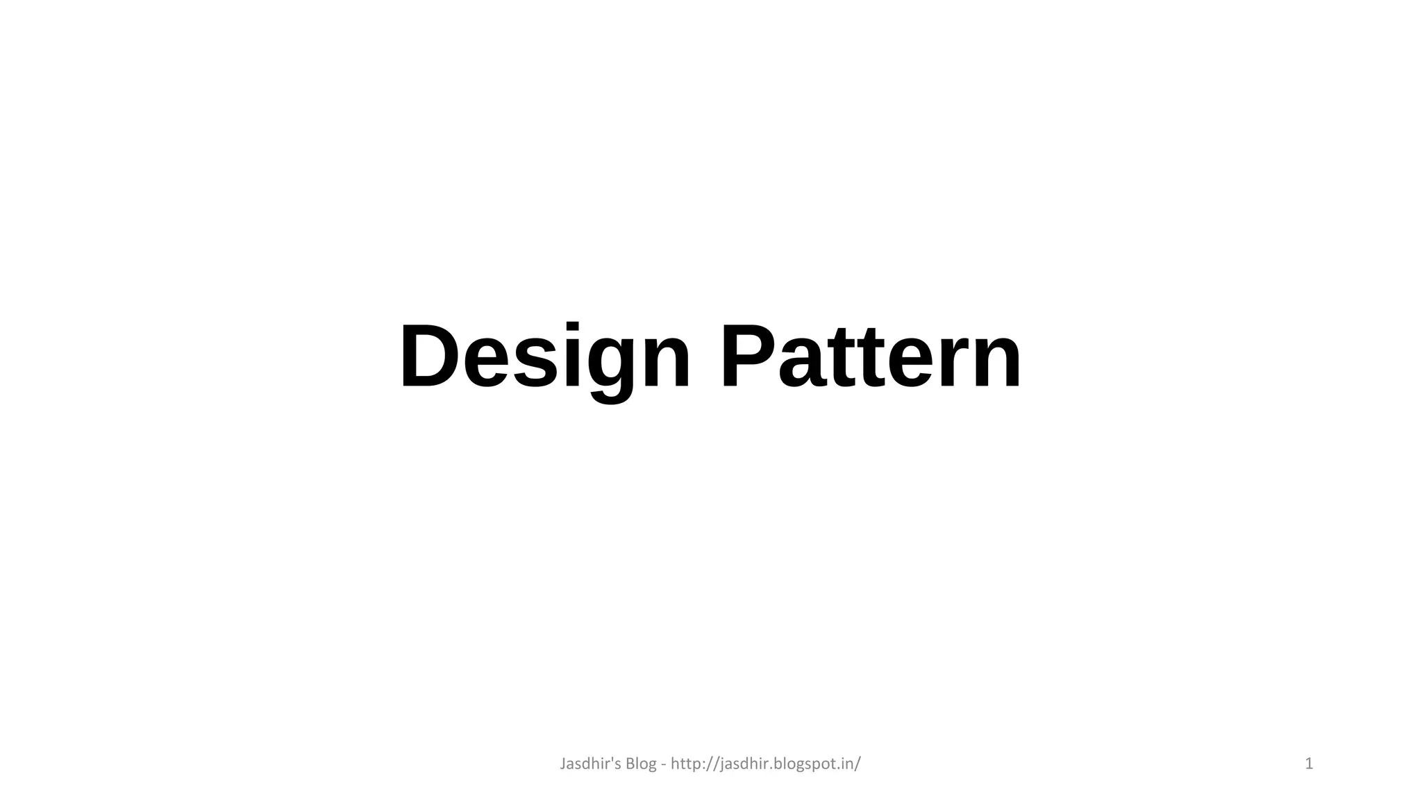 Design pattern | PPT