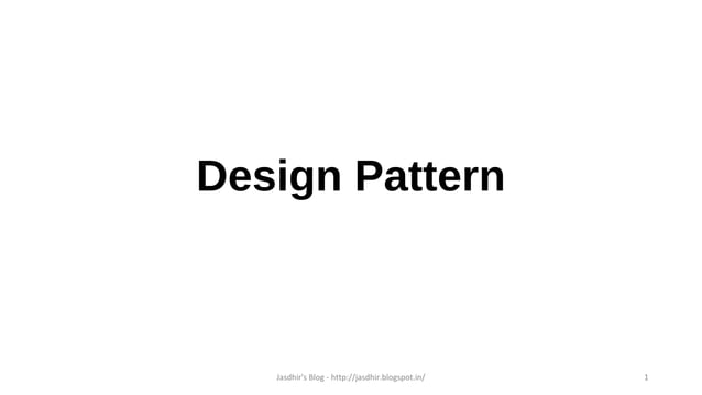 Design pattern | PPT