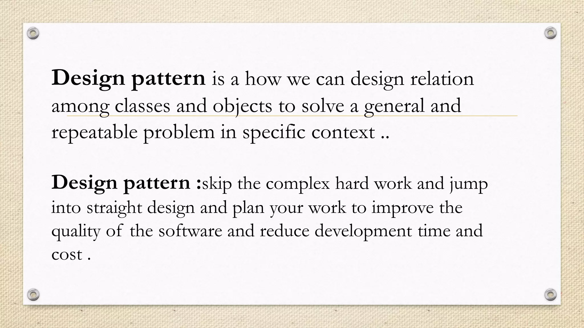 Design pattern - part 1 | PPT