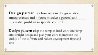 Design pattern - part 1 | PPT | Free Download