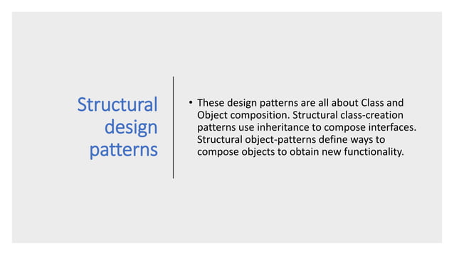 Design patterns Structural | PPTX