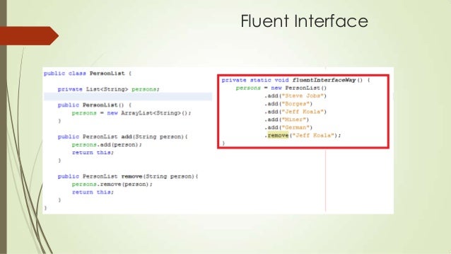 Design Pattern Fluent Interface 