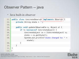 Design Pattern From Java To Ruby | PPT | Programming Languages | Computing