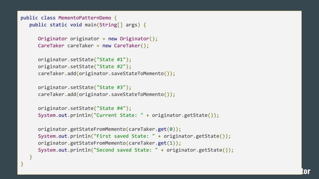 Design pattern - Iterator, Mediator and Memento | PDF