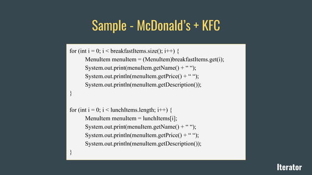Design pattern - Iterator, Mediator and Memento | PDF
