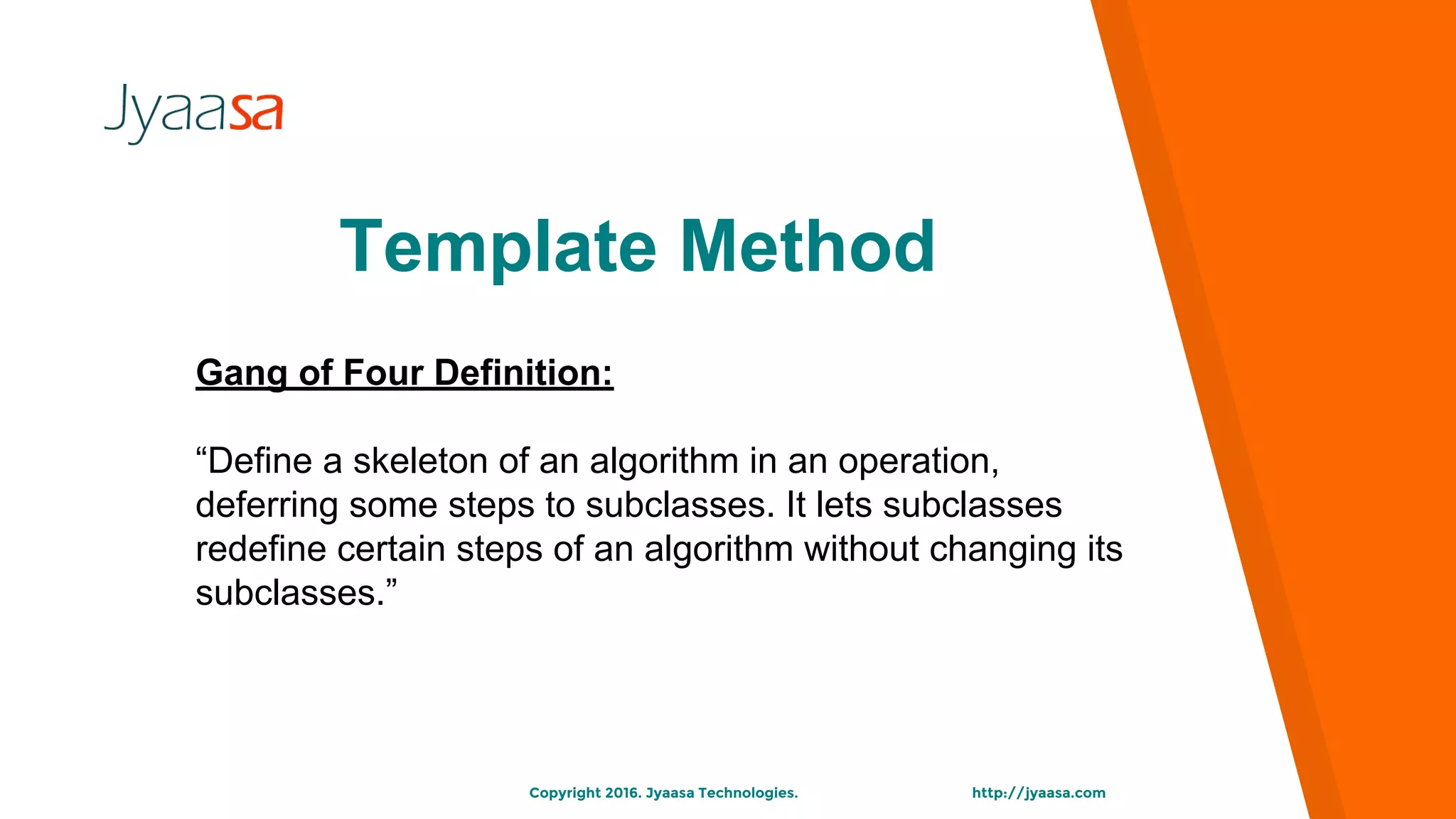 Design Pattern:: Template Method | PDF