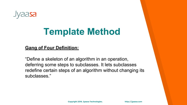 Design Pattern:: Template Method | PPT | Free Download